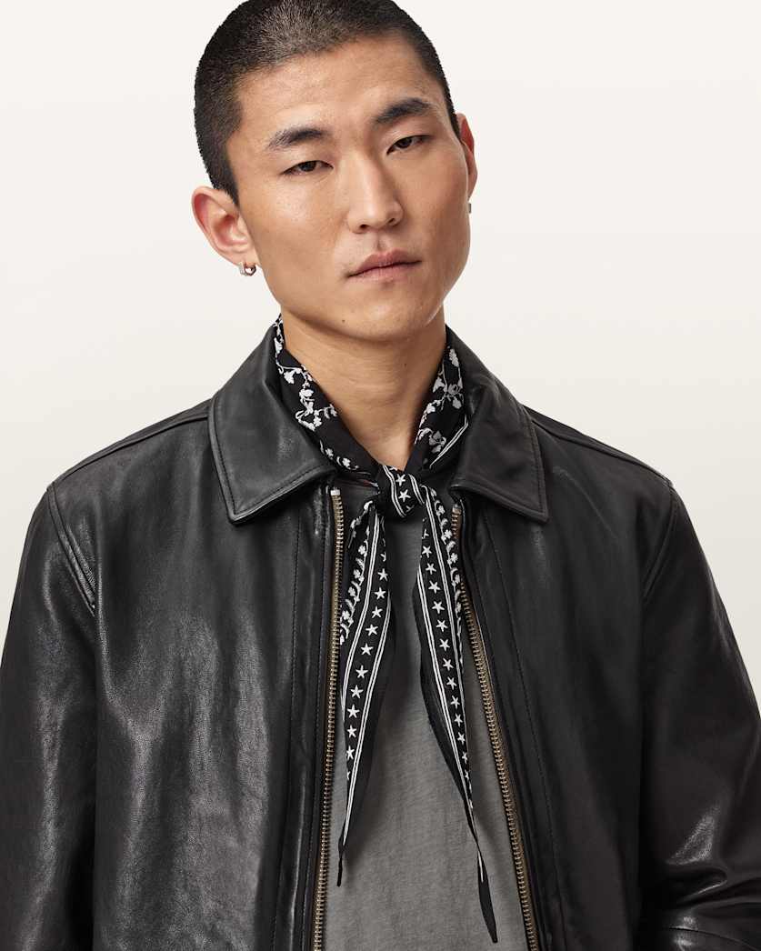 Fleur Diamond Scarf Black | ALLSAINTS DE